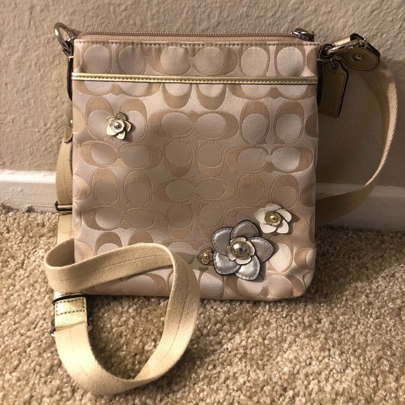 Coach | Bags | Coach Signature Crossbody Daisy Canvas Bag | Poshmark